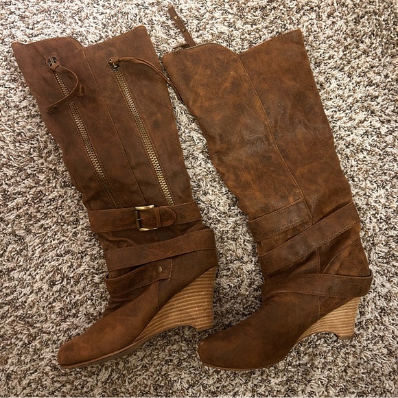 Not Rated | Shoes | Not Rated Brown Knee High Boots | Poshmark